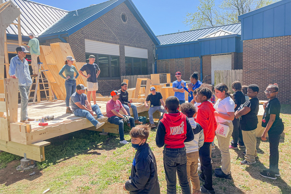OU Students Build Greenhouse Outdoor Classroom